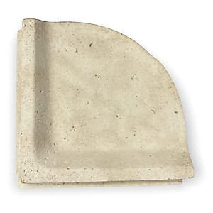 Tenedos Premium Quality Classic Cream Travertine Resin Corner Shelf