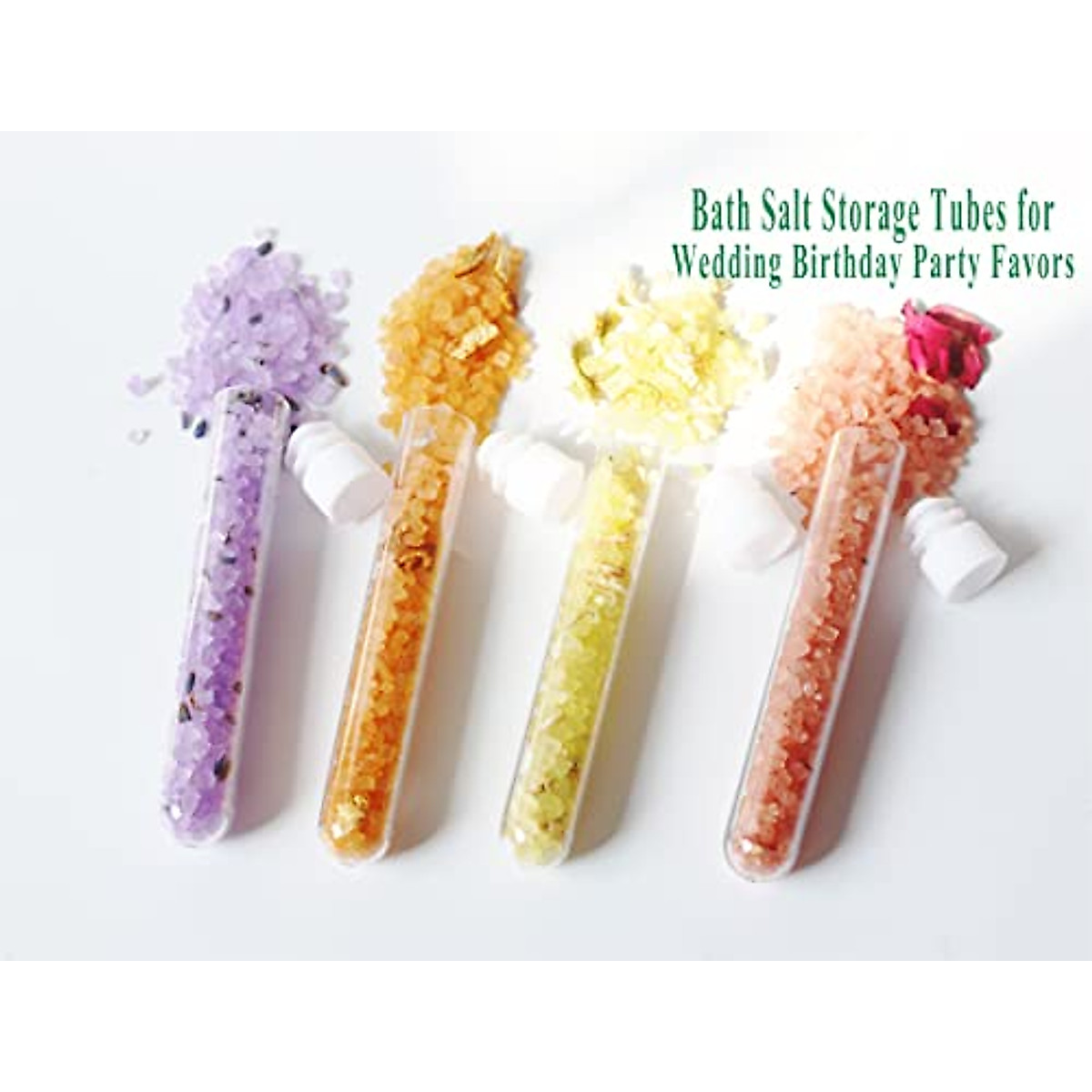 Muhome 16x100mm 10ml Clear Plastic Test Tubes with Caps for Scientific Experiments, Halloween, Christamas, Scientific Themed Kids Birthday Party Supplies, Decorate The House, Candy Storage(50 Pack)