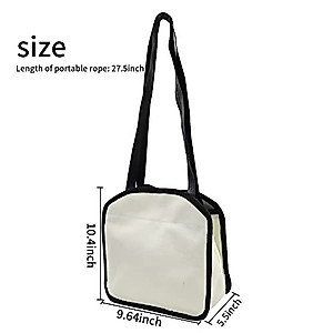 Clzemo Women Canvas Tote Bag Multi-Compartment Shoulder Crossbody Handbag Large Capacity Clutch for Shopping, Daily, Working