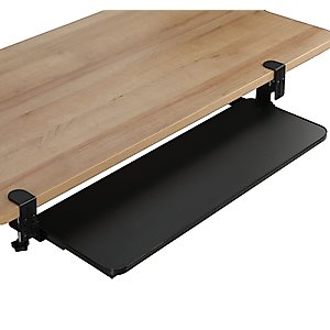 Keyboard Tray Under Desk - Adjustable Ergonomic Sliding Tray, 30.3 (Including Clamps) x 10 inch Large Slide-Out Platform Computer Drawer, Up to 3.1" Thick