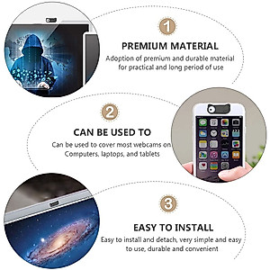 SOLUSTRE 2pcs Camera Cover Webcam Lens Cover Tablet Privacy Cover Lens Cover Slide Laptop Webcam Cover Webcam Cover for Tablet Slim Laptop Phone Webcam Cover Safety mask Ultra Thin abs