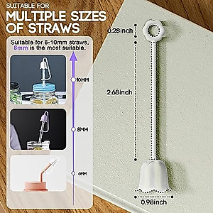 Neepanda 9Pcs Silicone Straw Cover Cap for Stanley Tumbler Cup, Reusable Drinking Straw Covers Easy to Clean, Dust-Proof Flower Straw Topper Compatible for 6-10m/0.23-0.4inch Straws (Multi color A)
