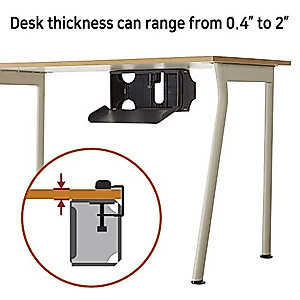 POINT & EDGE TAP-UP Cable Box, Desk Mounted Cable Management Box, Cord Organizer - Easy to Install Without Drilling Any Holes to Your Desk (Grey)