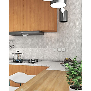 Striped Wallpaper Peel and Stick Wallpaper for Bedroom 17.3"x78.8" White/Beige Wallpaper Herringbone Wallpaper Self Adhesive Removable Wallpaper Modern Line Contact Paper for Cabinets Bathroom Decor