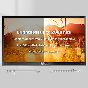 SYLVOX 65'' Full Sun Outdoor TV Waterproof 4K Television, 2000nits All Metal Corrosion Resistant, with Wireless Connection & Wi-Fi, for Outdoor All Area, Pool Series OT65A1KAGE 2023