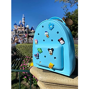 Happy Home Silicone Women Backpack With Charms-Small Travel Crossbody Bag Lightweight Durable Waterproof (Light Purple)