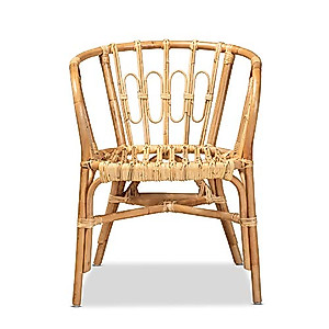 bali & pari Luxio Modern and Contemporary Natural Rattan Dining Chair