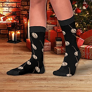 Unisex Banjo Musical Art Crew Socks Casual Funny Crazy Dress Socks