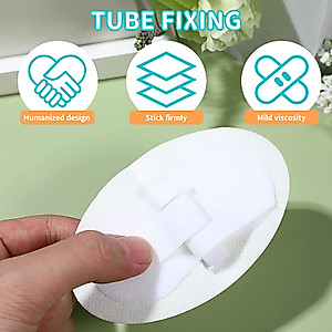 HEALLILY 6Pcs G-Tube Holder Concealment Gastrostomy Tubes Sticker Abdominal Feeding Tubes Dialysis Catheter Tube Holder Catheter Stabilization Device 1