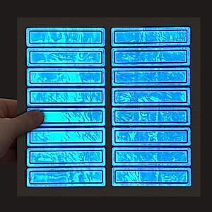 SmartSign Blue Retro Reflective Helmet Strips | 1" x 4", Pack of 16
