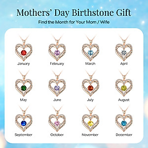 xiupen Lucktree I Love You Jewelry for Wife Birthday Gifts Ideas Necklace for Women Wife Her Girlfriend Birthday Anniversary Christmas Valentines Gift Mothers Day Gifts for Wife(Aquamarine-March)