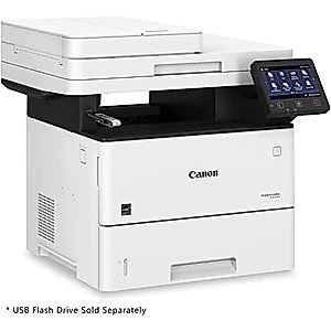 Canon imageCLASS D1620 All-in-One Wireless Monochrome Laser Printer, White - Print Scan Copy - 5" Touch Panel, 45 ppm, 600 x600 dpi, 8.5" x 14", Auto 2-Sided Printing, 50-Sheet ADF, Ethernet