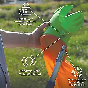 Easy Pickins EP-FH-1 Fruit Picker Basket with Funnel, Green