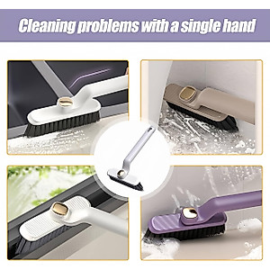 Multi-Function Rotating Crevice Cleaning Brush for Bathroom, Hard Bristle Crevice Gap Cleaning Brushes for Household Use, Kitchen Rotating Crevice Cleaning Tool