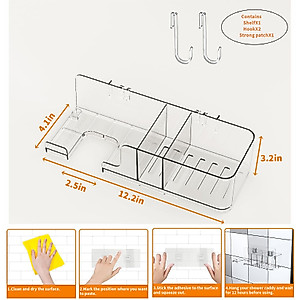 Clear Hair Dryer Holder, Blow Dryer Hanger Wall Mounted for Hair Dryer Hook with Plug&Cord Organizer Self Adhesive for Cabinet Door and Bathroom Organizer and Storage,Pack of 1