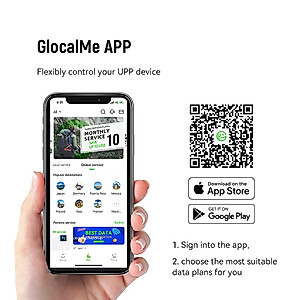 GlocalMe UPP 4G LTE Mobile Hotspot WiFi Router, Available in Over 150 Countries, no SIM Card Required, no Roaming fees, Portable International Hotspot, with Smart Local Network Auto-Selection (White)