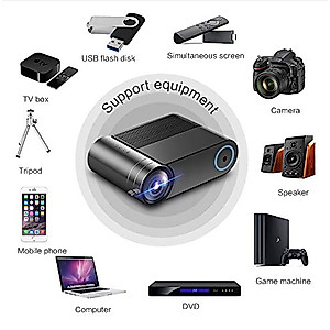 Mini Projector, Portable Movie Projector, Pico Phone Outdoor Video Projector, 720P Native, Full HD 1080P Supported, 3800 Lux Led Projector