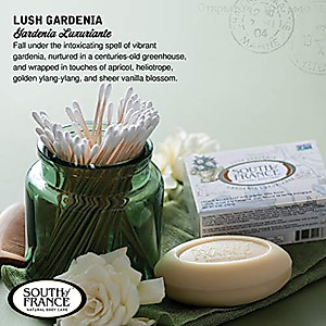 Lush Gardenia Clean Bar Soap by South of France Clean Body Care | Triple-Milled French Soap with Organic Shea Butter + Essential Oils | Vegan, Non-GMO Body Soap | 6 oz Bar – 4 Pack