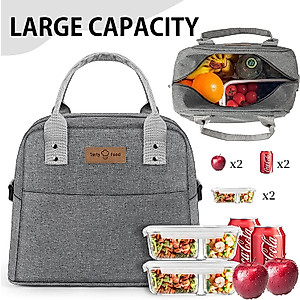 Insulated Lunch Bags for Women Men - Reusable Cooler Lunch Box for Office, Work, Picnic, Beach- Freezable Lunch Bag Organizer for adults - Leakproof lunch bag with adjustable shoulder strap.
