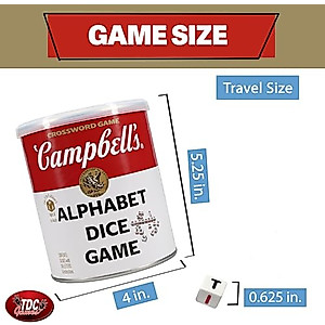 TDC Games Campbell's Alphabet Dice Game, Great for Party Favors, Travel Games, Family Games, Camping Games, Games for Family Game Night, Yard Games for Adults and Family