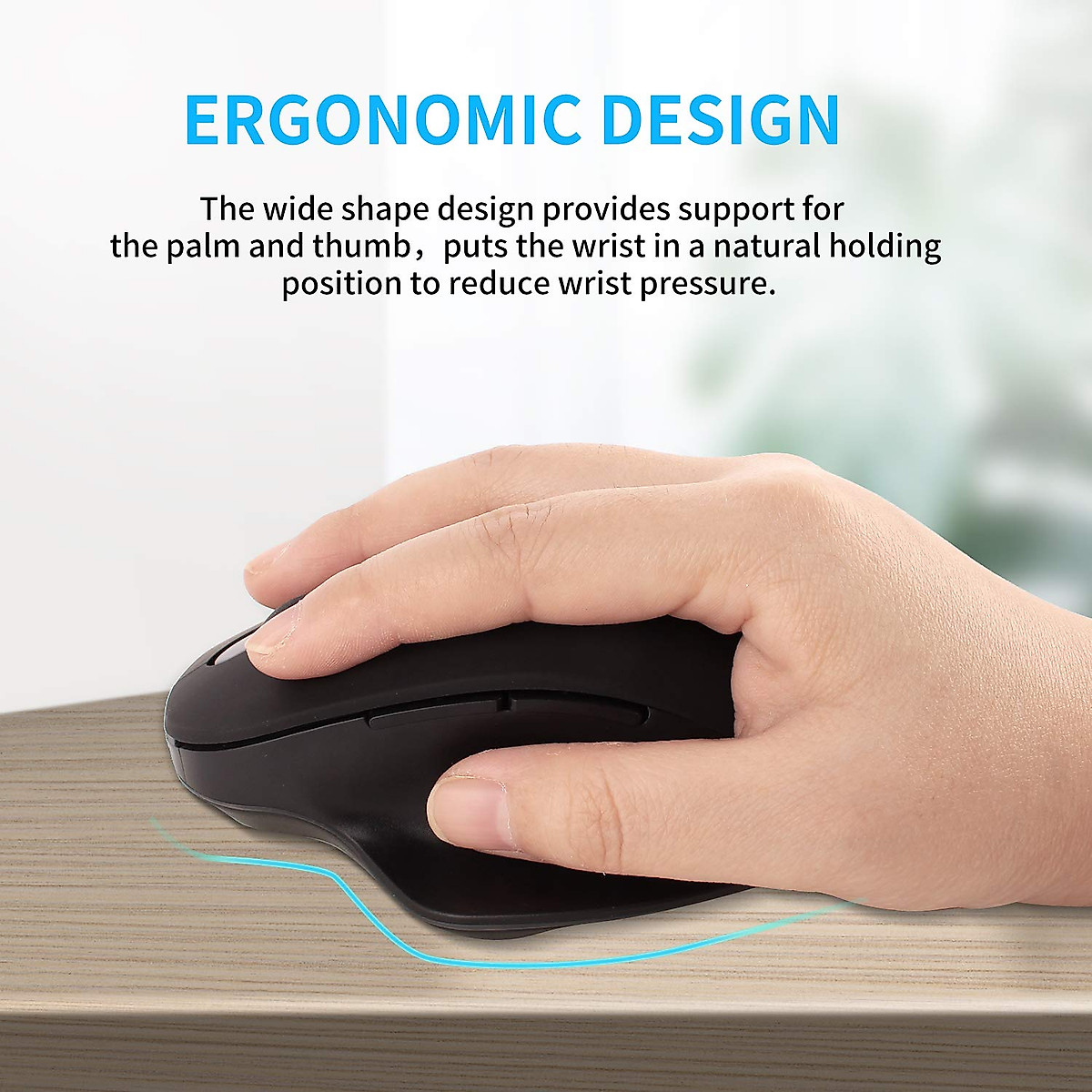 Greshare Gaming Mouse,2.4Ghz Optical Mice with Wireless Bluetooth Dual Mode Connection RGB Colorful Luminous for Computer/Win/Mac/Linux/Andriod/iOS. (Black)