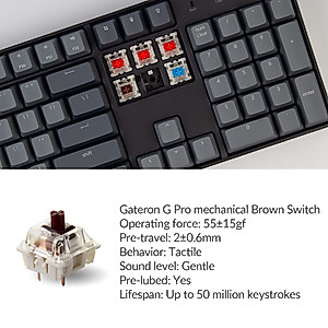 Keychron K10 Full Size Layout RGB Backlit Hot-Swappable Mechanical Gaming Keyboard for Mac Windows, Multitasking 104-Key Bluetooth Wireless/USB Wired Computer Keyboard with Gateron G Pro Brown Switch