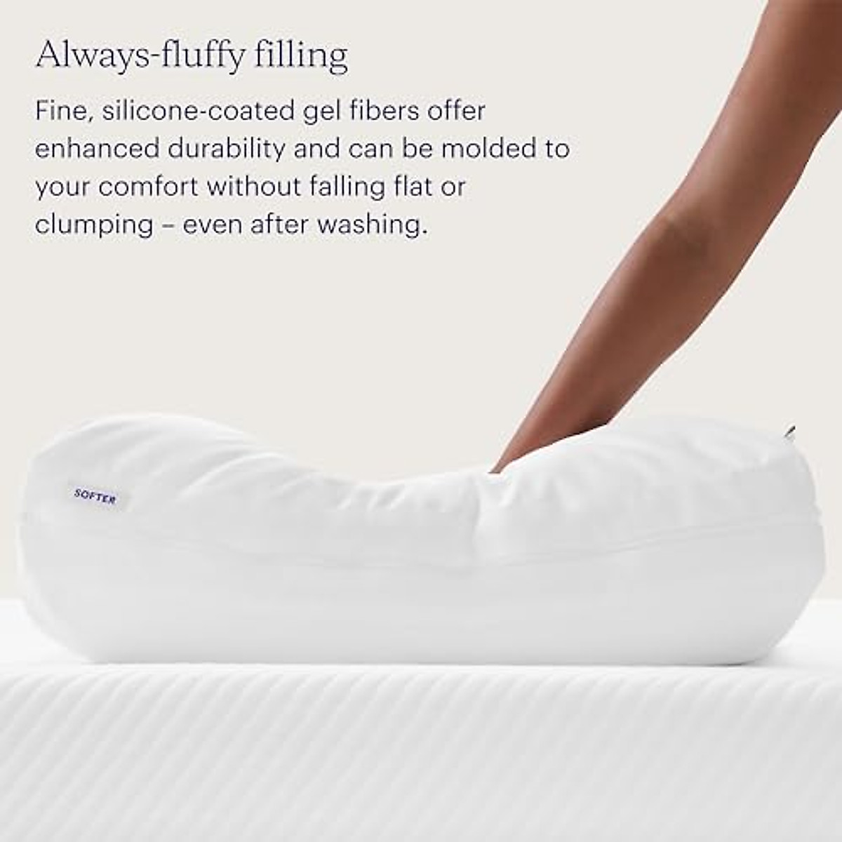 Purple TwinCloud Down Alternative Pillow | Adjustable Support for Soft or Firm Support, Perfect Side Sleeper Pillow, White, King