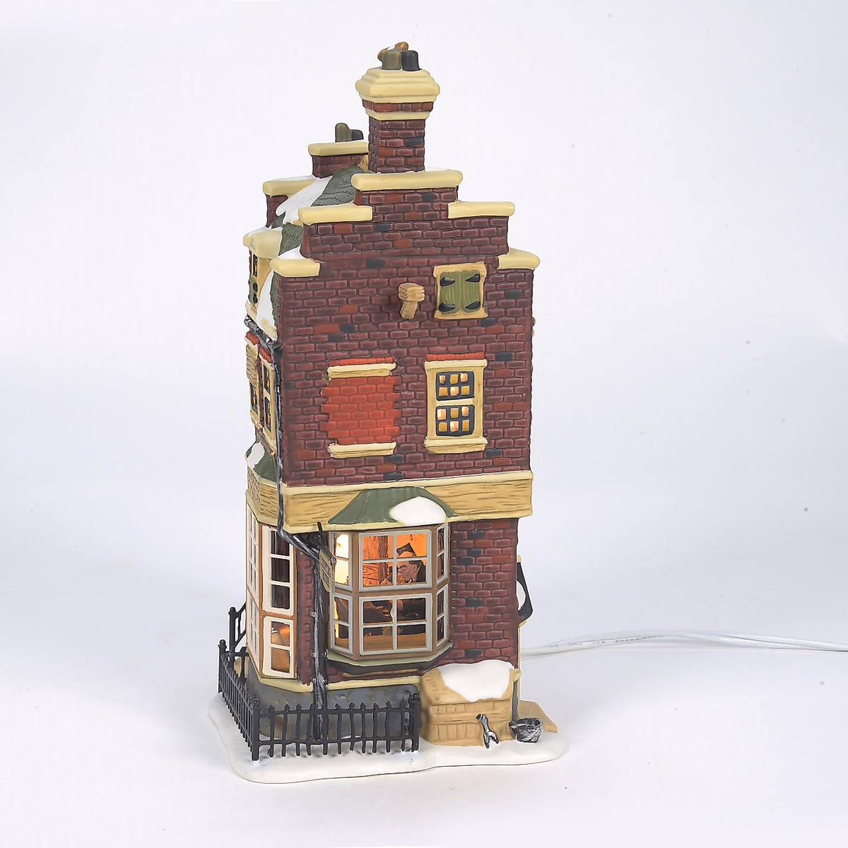 Department 56 Porcelain Dickens' Village Scrooge and Marley Counting House Lit Building, 9.65, Multicolor