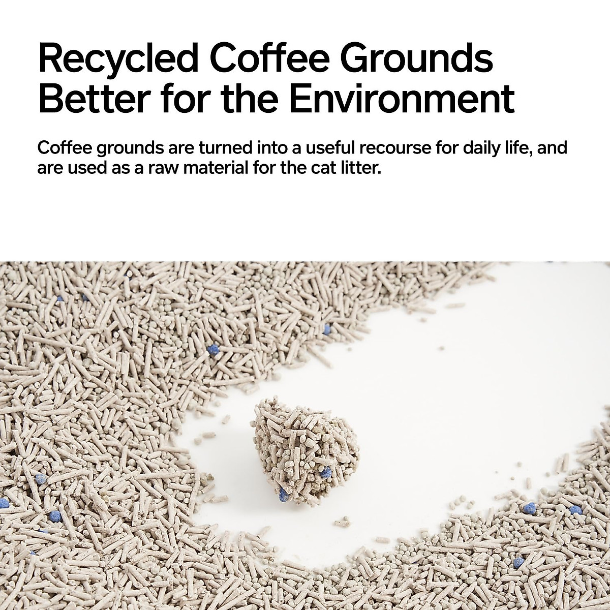 pidan Tofu Cat Litter with Recycled Coffee Grounds,Clumping,Flushable,Ultra Absorbent and Fast Drying, 100% Natural Ingredients Litter,Really Dust-Free,Less Scattering (5.3lb×1bag)