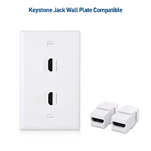 Cable Matters 2-Pack 8K HDMI Keystone Jack with 8K 60Hz and 4K 120Hz (8K Keystone HDMI, HDMI Jack, HDMI Coupler Keystone)