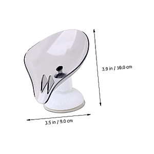 TIDTALEO 2pcs Soap Box Countertop Soap Dish Electric Soap Dispenser Tray Grey Decor Soap Container Tub Tray Leaf Soap Dish Bling Decor No Punching Drainage Tank Plastic to Rotate