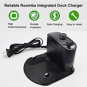 Roomba Charging Base, Roomba Charger Dock, Replacement Roomba Docking Station for irobot Roomba e5 e6 i8 i7 i6 i4 i3 i1 500 600 700 800 900 Series -Charger ADF-N1 17170 17064 4452369