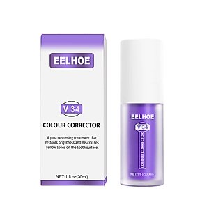 Whitening Toothpaste,Toothpaste for Teeth Whitening,Color Corrector Toothpaste,Toothpaste Whitening,Teeth Whitening Toothpaste,Remove Stains,Improves Teeth Brightness and Reduce Yellowing (Purple)