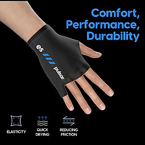 PULSAR eS Gaming Arm Sleeve for Esports Gaming Compression Sleeve, Finger Glove Large Black