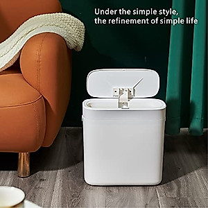 Eyuepu Trash Can 5 Gallon Smart Sensor Garbage 19L Can with Press Top Lid for Bathroom ,Living Room,Office and Kitchen