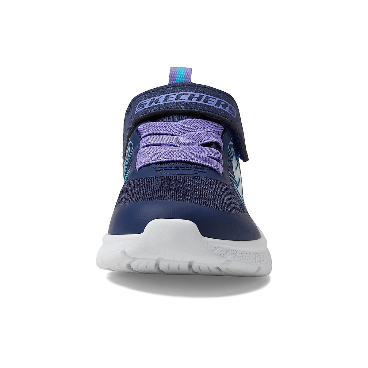 Skechers Microspec Plus-Swirl Sweet Sneaker, Navy/Multi, 13 US Unisex Little Kid