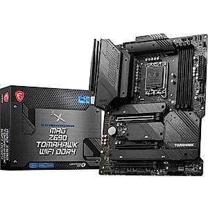 MSI MAG Z690 Tomahawk WiFi DDR4 Gaming Motherboard (ATX, 12th Gen Intel Core, LGA 1700 Socket, DDR4, PCIe 4, CFX, M.2 Slots, Wi-Fi 6)