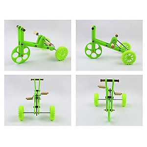 Bird Intelligence Training Toy, Parrot Puzzle Bicycle Toy for Small Medium Bird，Parrot Educational Table Top Trick Prop Toy, Bird Foot Talon Toy for Lovebird Conures Parakeet Random Color