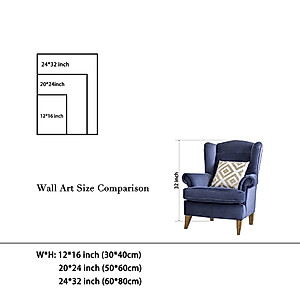 Wieco Art Red Poppies and Daisies Large Canvas Prints Wall Art of Van Gogh Famous Artwork Floral Oil Paintings Reproduction Abstract HD Classical Flowers Pictures for Living Room Home Decor