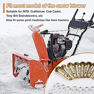 20 Sets of Shear Pins & Cotter Pins for Snowblower - 738-04124 and 714-04040 Replacement Shear Pin Kits Compatible with MTD Craftsman Cub Cadet Troy Bilt Snowblowers
