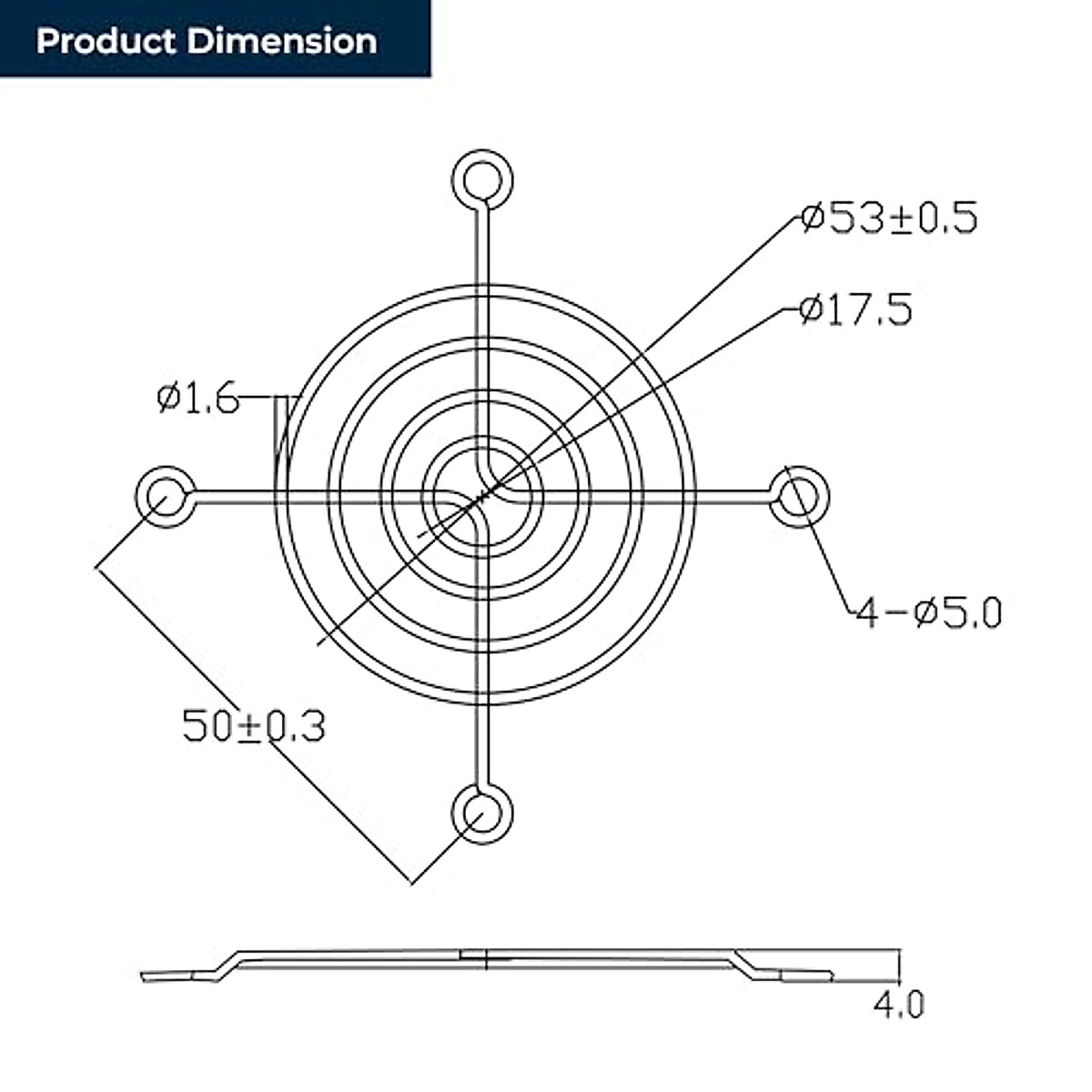 60mm Black Finger Grill (2 Pack)