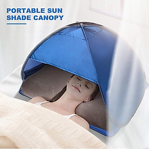 Activane Pop Up Beach Tent,Portable Adjustable Beach Sun Shade Canopy, Instant Outdoors Beach Tent, Mat Sun Protection Shelter for Face While Sunbathing L,80*50*55cm