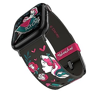 Disney Alice in Wonderland Smartwatch Band - Officially Licensed, Compatible with Every Size & Series of Apple Watch (watch not included)