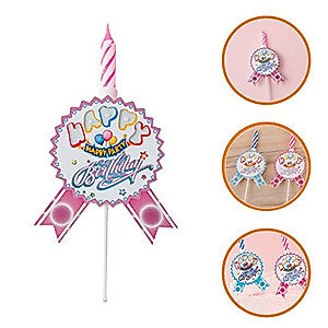 4pcs Candle Birthday Singing Pink LED Insert Decoration Fancy Cuake Gender Music Party Happy Dessert Supplies Powered with Reusable Reveal Cake Shower Unique Baby Picks Food for