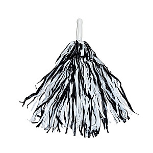 Colorful House Cheerleader Halloween Costume School Uniform Fancy Dress Complete Outfit+Pom-Pom For High School Girls Women's (XX-Large, Black&White)