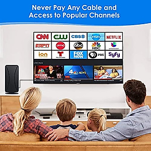 TV Antenna - Amplified HD tv Antenna for Smart tv Sling hd Antenna 300 Miles Long Range - Support 4K 1080p Indoor HDTV Local Channels