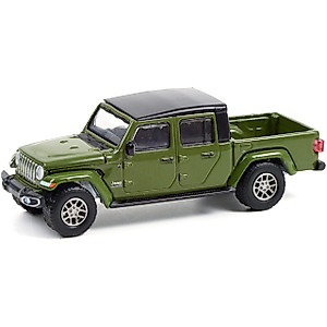 Greenlight Collectible 2021 Gladiator Pickup Truck Green with Black Top 80th Anniversary Anniversary Collection Series 13 1/64 Diecast Model Car by Greenlight 28080 F