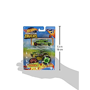 Hot Wheels Monster Trucks, 1:64 2-Pack Invaders, Toy Vehicle for Kids Ages 3 and Up
