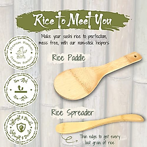 Sushi Making Kit - Premium Kanpeki Living 22 Piece Sushi Set With Chef Knife, Bamboo Mat, Bazooka Roller, Rice Mold Rice Paddle and Spreader Chopsticks eBook DIY Sushi Maker Kit for Beginners and Pros