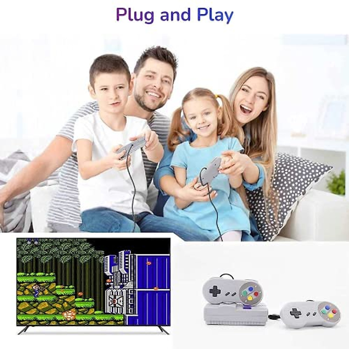 Classic Edition Console，Super Retro Game Console Classic Mini HDMI System with Built in 821 Old School Video Games, Plug and Play，SN-02 Super Classic Mini HD-OUT TV Game Console (Consoles-Green-HD)